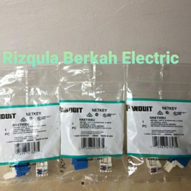 Jual Modular PANDUIT NETKEY Cat 6 NK6TMBU/ PANDUIT / MODULAR PANDUIT ...