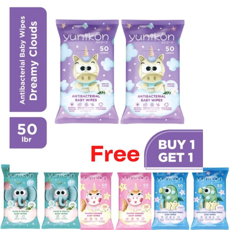 Jual YUNIKON WET TISSUE 50S & 20S / TISU BASAH BAYI&ANAK /Tisu basah ...
