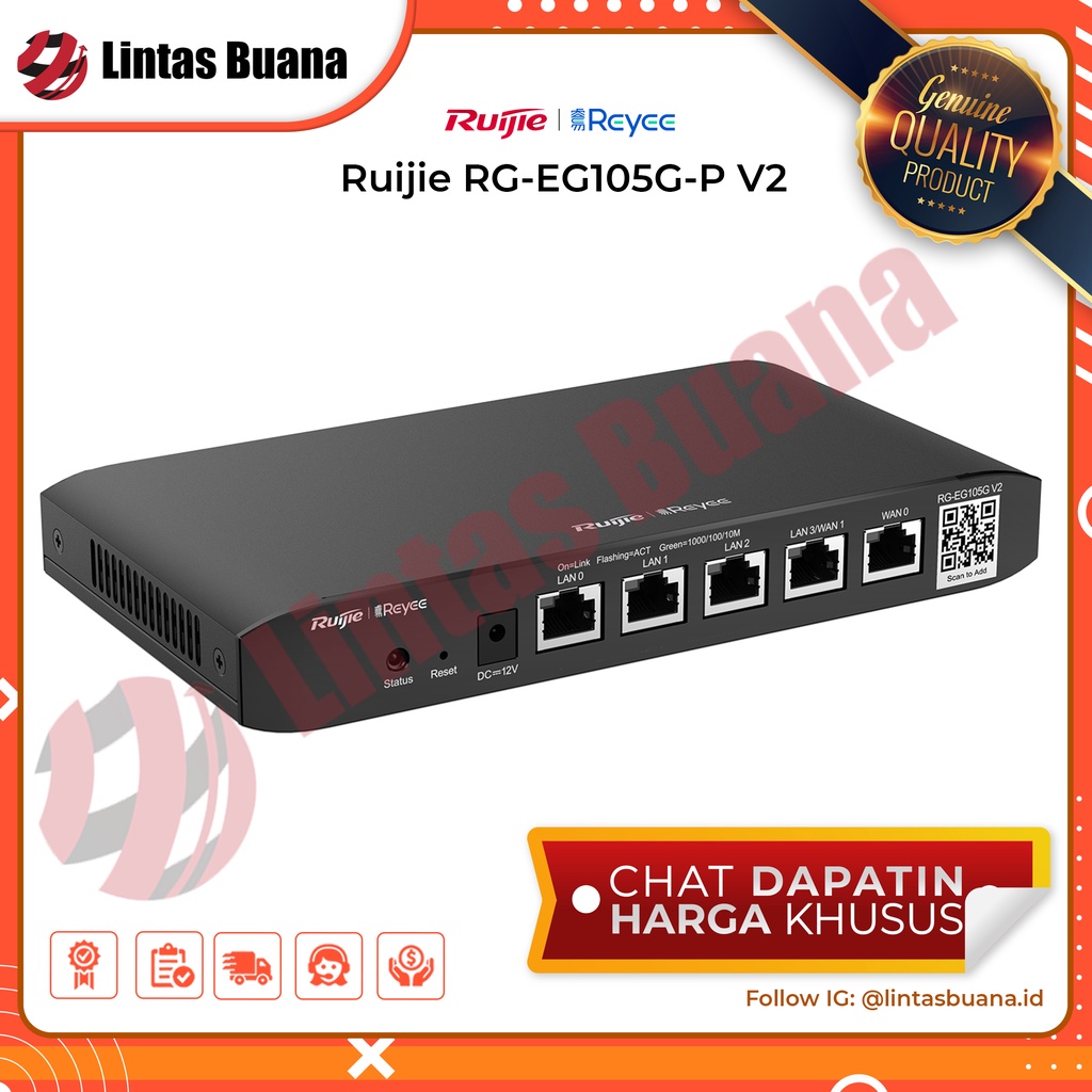 Jual Router Ruijie Reyee RG-EG105G-P V2 Reyee Cloud Managed PoE Router | Shopee Indonesia