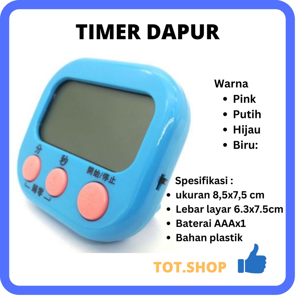 Jual BESAR Digital Kitchen Timer & Stopwatch Alarm Masak Dapur Roti ...