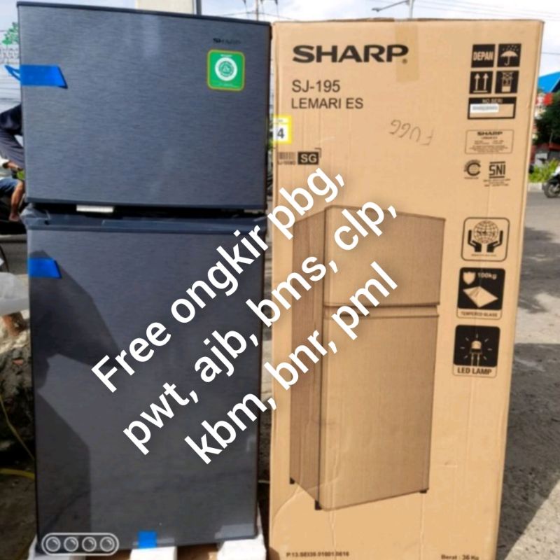 Jual SJ 195MD SJ 197ND 195MNHS kulkas sharp 2 Pintu 172lt garansi resmi ...