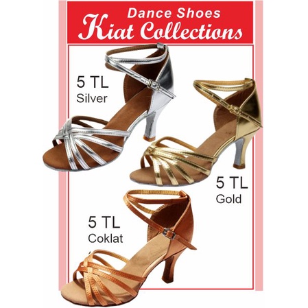 Jual Sepatu Dansa Tango Salsa Pesta Latin Dance Shoes Tari Ballroom ...