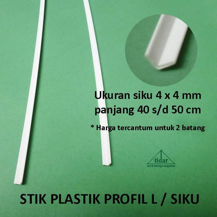 Jual White L Profile Plastic Stick / Stik Plastik Putih Profil L / Siku ...
