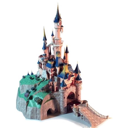 Jual DIY Miniatur Papercraft Disneyland Paris Sleeping Beauty Castle ...