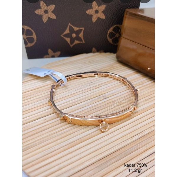 Jual gelang fashion italy emas 750%/17k/18k | Shopee Indonesia