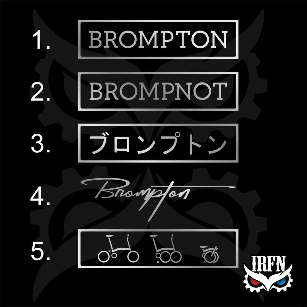 Jual Stiker Decal Brompton Premium | Shopee Indonesia