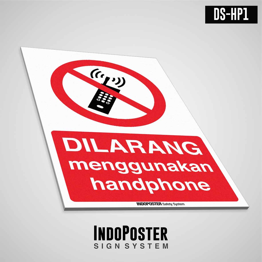 Jual Safety Sign Rambu K3 PVC Standar ISO 7010 Dilarang Menggunakan HP ...