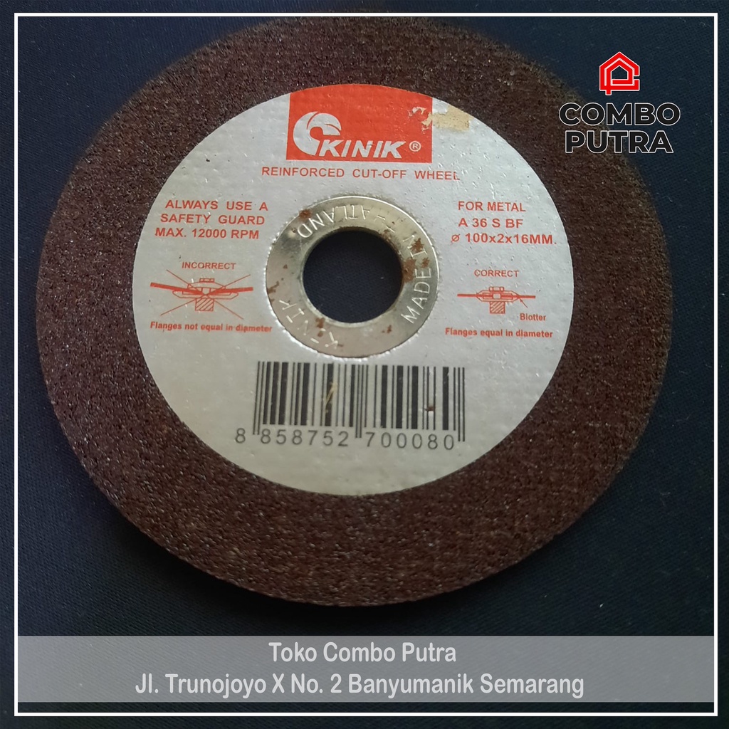 Jual Mata Potong Gerinda Cutting Disc Metal Kinik A36S BF | Shopee ...