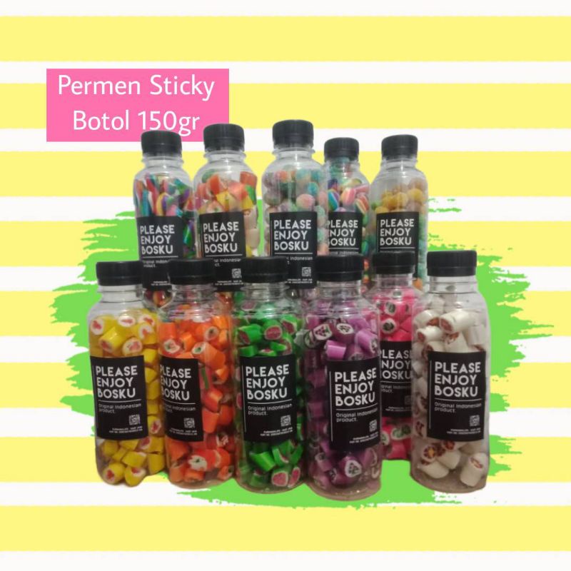 Jual Permen sticky candy 150gr marble pillow roll sweet rasa buah ...
