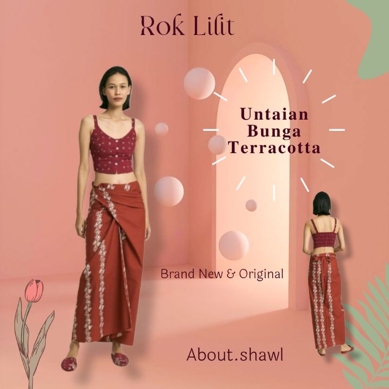 Jual Rok Lilit Untaian Bunga Terracotta Sejauh Mata Memandang | Shopee ...
