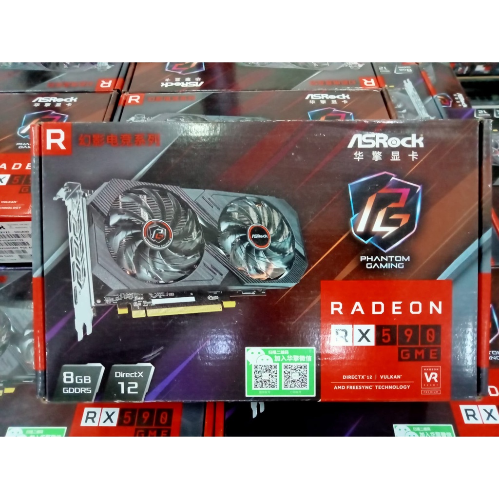 Jual GPU/VGA Card TERMURAH ASRock Phantom Gaming X Radeon RX590 8G OC ...