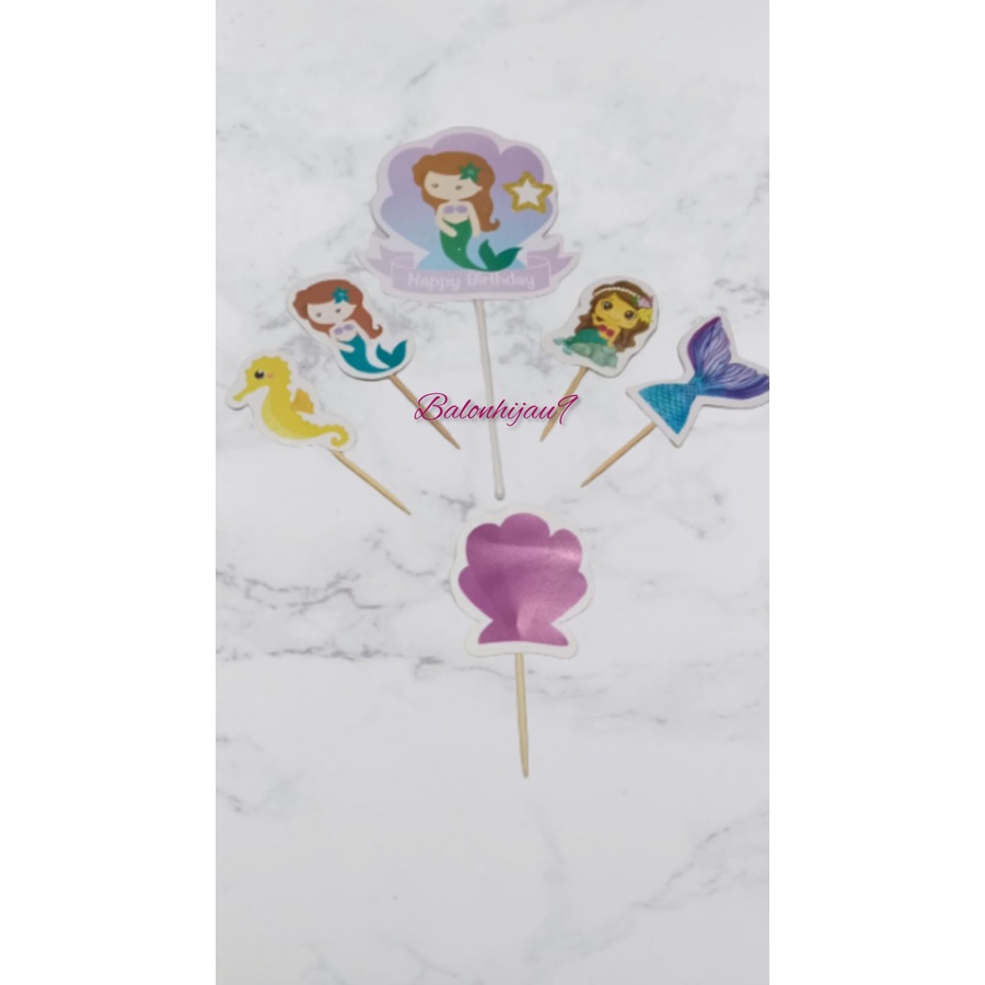 Jual MERMAID Cake Topper Karakter Hiasa Kue Ulang Tahun | Shopee Indonesia