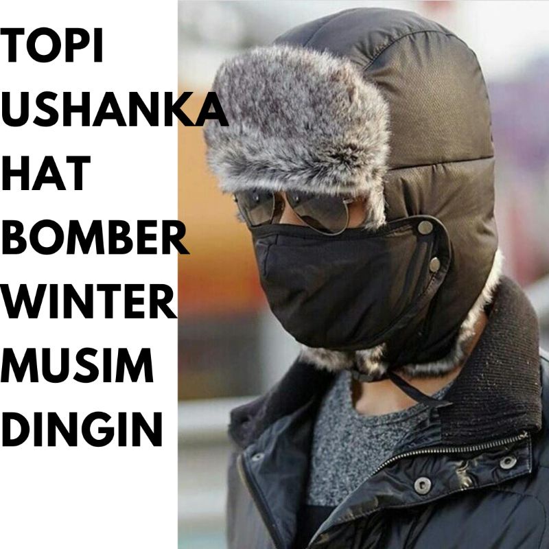 Jual Topi Ushanka Hat Bomber Mask Winter Musim Dingin | Shopee Indonesia