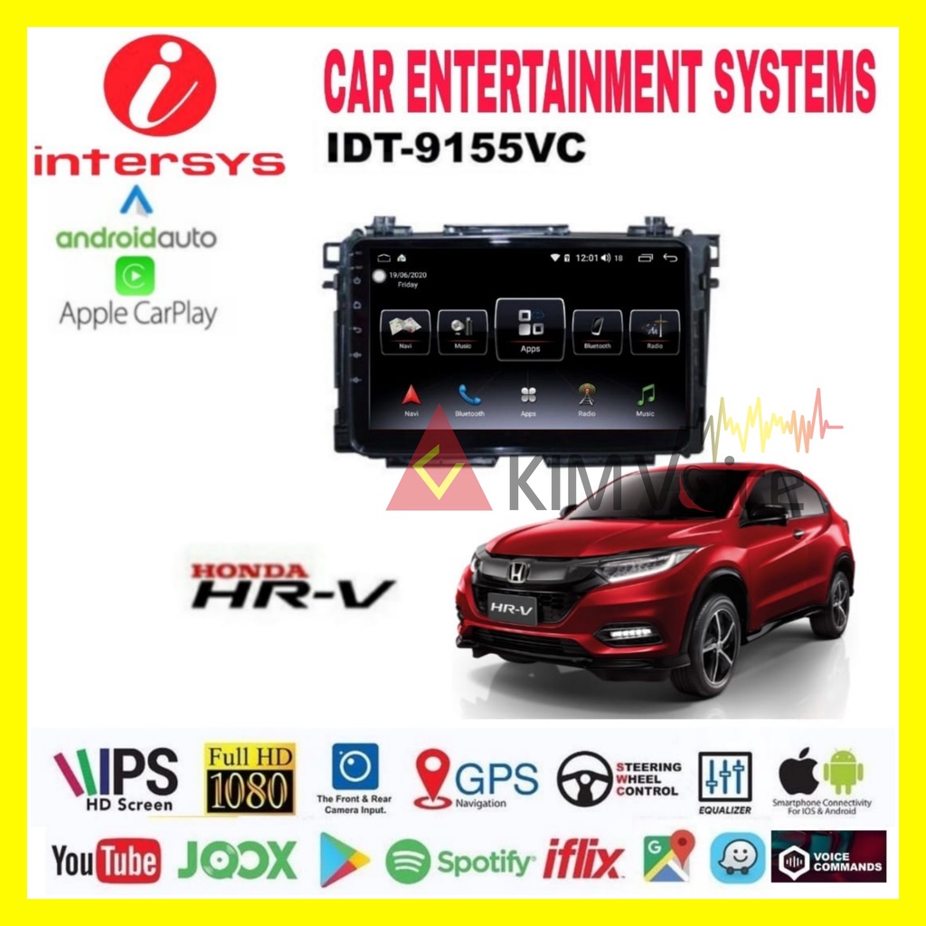 Jual Head unit Android Intersys 9 Inch OEM Honda HRV Layar IPS Soket ...