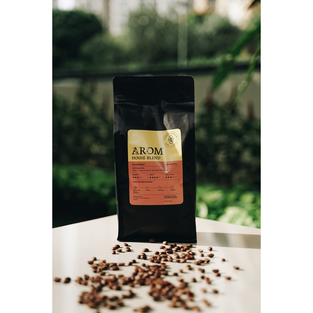 Jual Arom - Houseblend Full Arabica 200GR | Shopee Indonesia