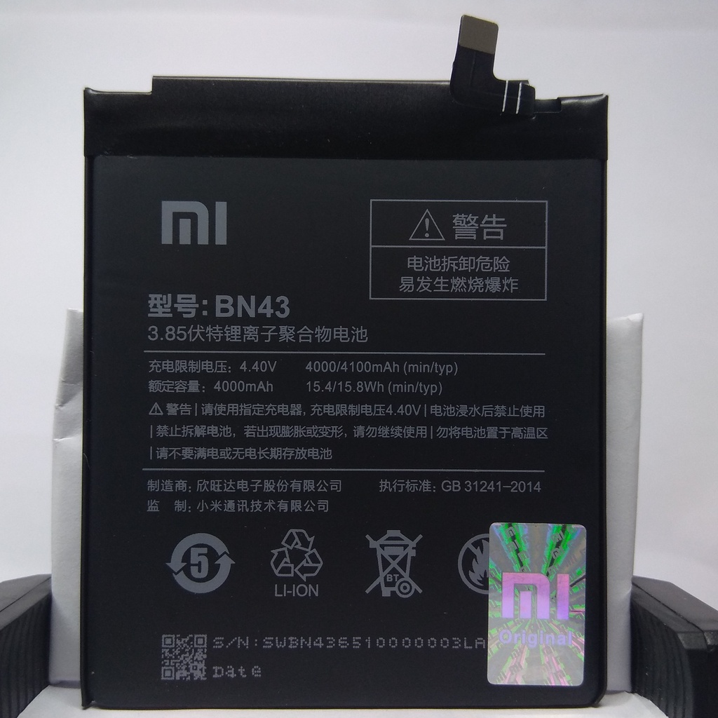 Jual Baterai xiaomi BN43 Baterai Xiaomi Redmi Note4x battery xiomi ...
