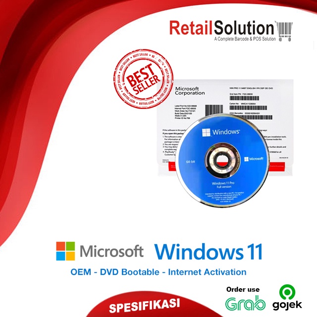 Jual Microsoft Windows 11 Home & Pro Edition x64 OEM - DVD Original ...