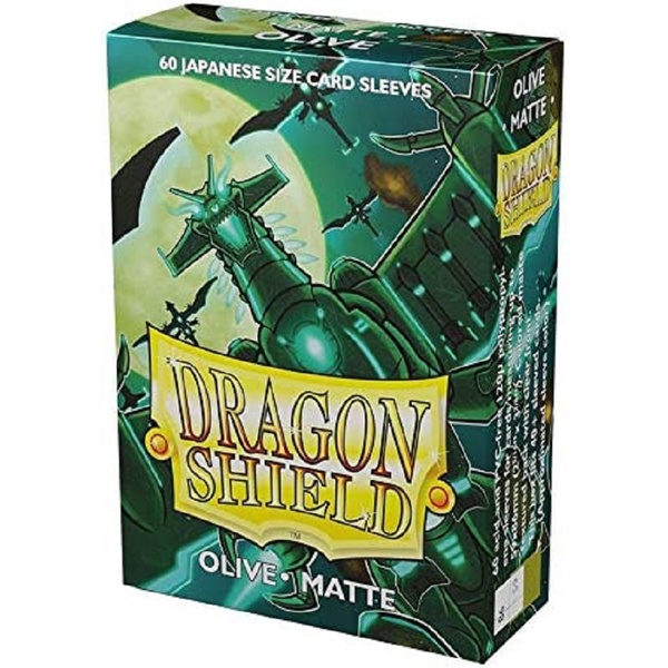 Jual Dragon Shield Matte 60 Card Sleeve Japanese Size Olive (Yugi/VG ...