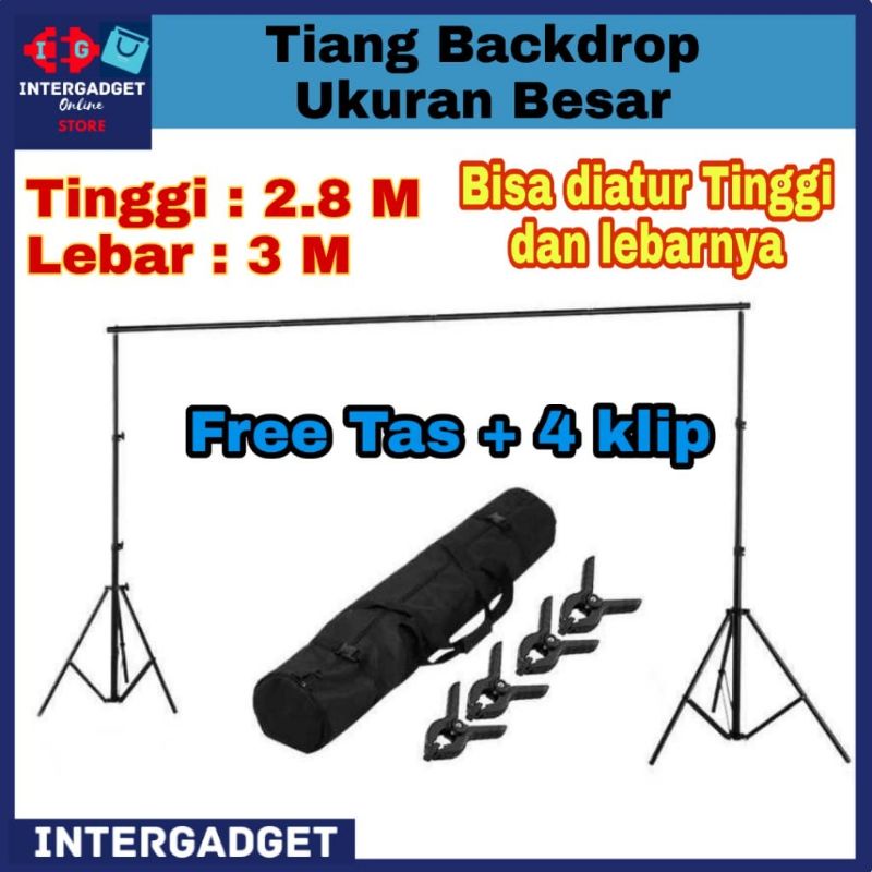 Jual Bracket Stand Backdrop Studio Ukuran Besar 280 x 300cm | Shopee ...