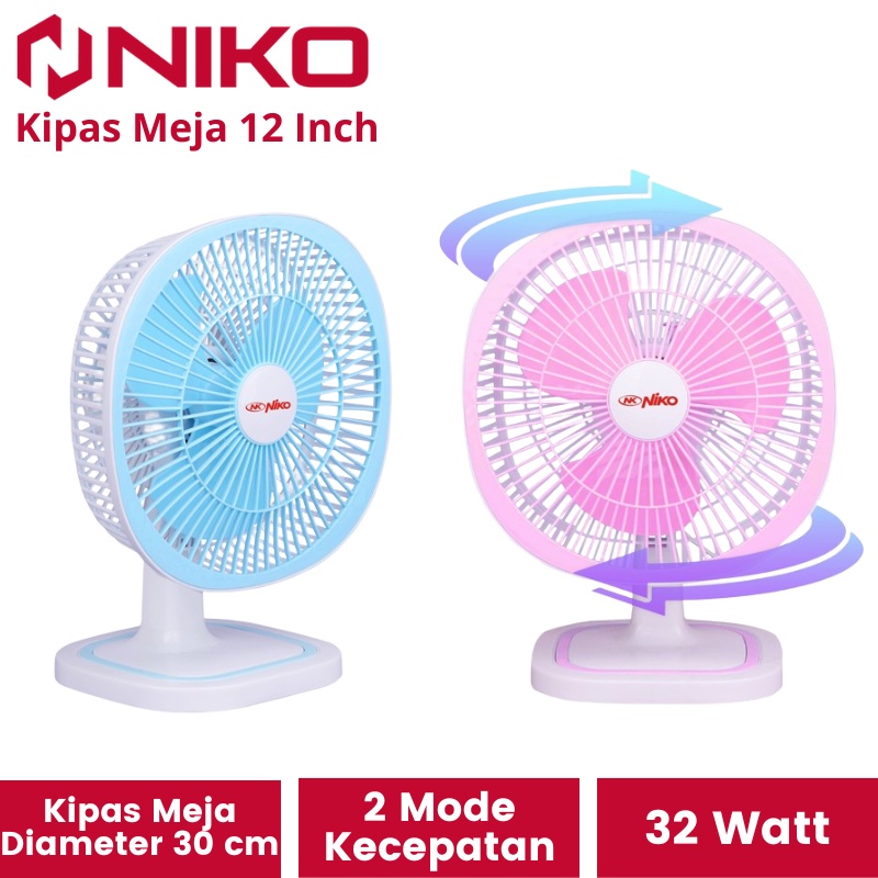 Jual Kipas Angin Meja 12 Inch Niko NKD1201 | Desk Fan Diameter 12" atau ...