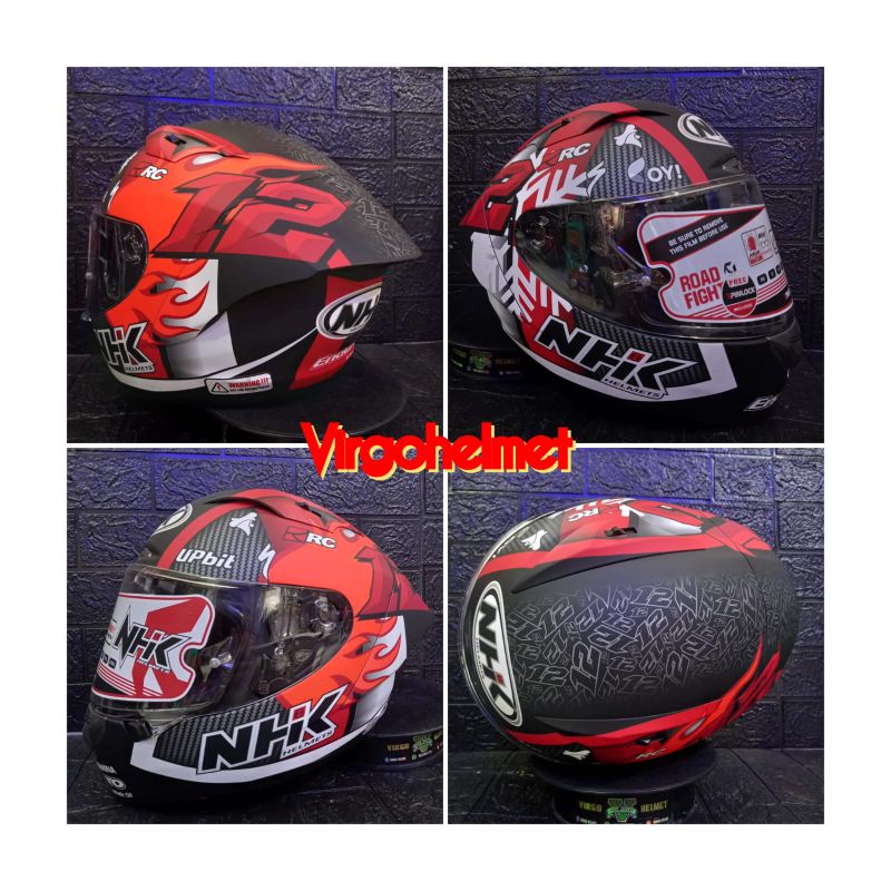 Jual HELM NHK GPR TECH STREET ALI ADRIAN BLACK DOFF RED ORIGINAL ...
