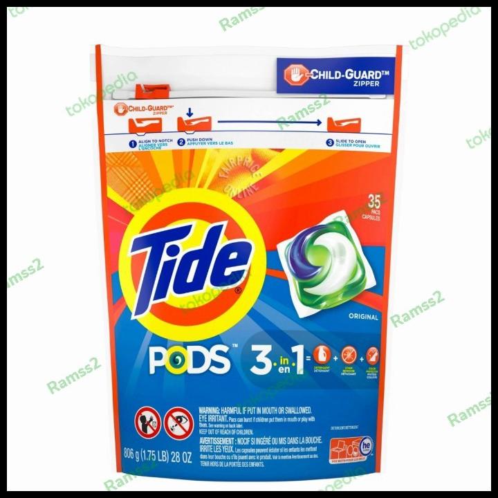 Jual Tide Usa Original Pods Capsules 3 In 1 Liquid Detergent Singapore ...