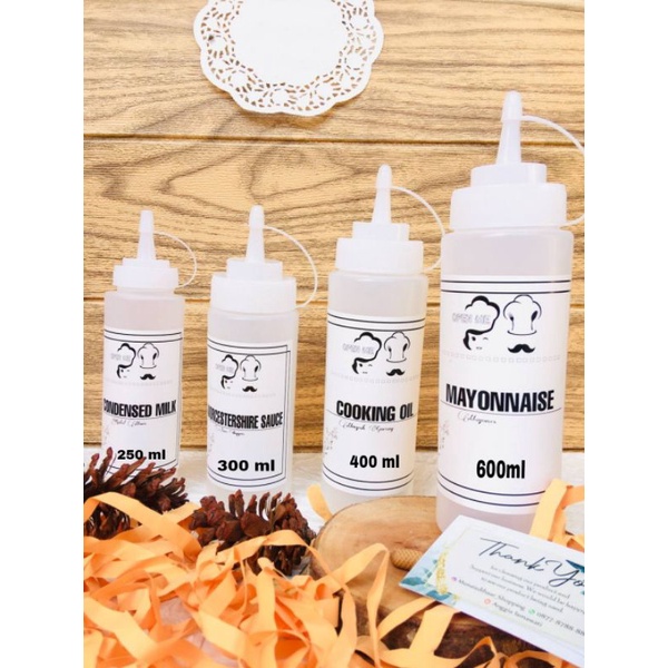 Jual (400ml & 600ml) Botol Aesthetic Refill Kecap Saus 1 Lubang ...