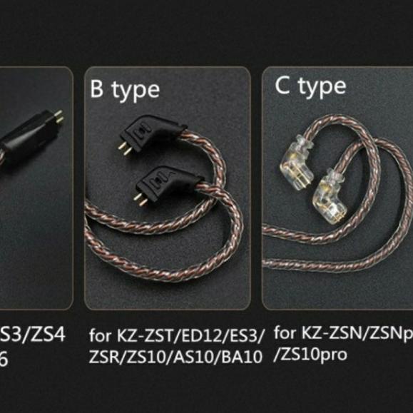Jual Kabel ZSN pro X mic KZ OFC type A B C ZST ZSX ZS10 pro ZS3 EDX CCA ...