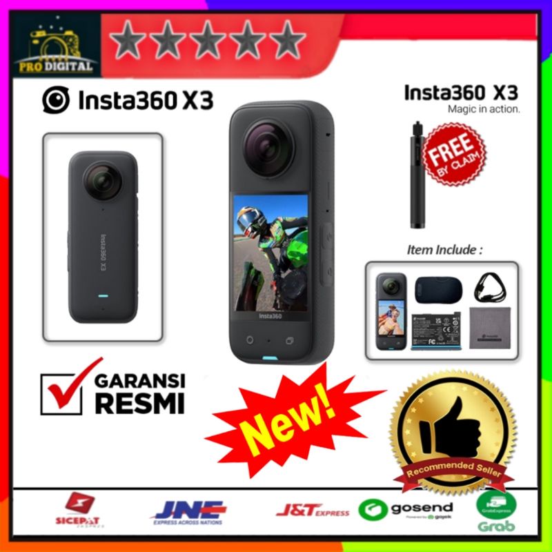 Jual Insta360 ONE X3 Action Camera Insta 360 ONE X3 Free Selfie Stick 70cm | Shopee Indonesia