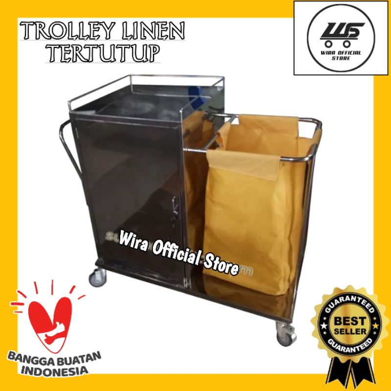 Jual Trolley Linen Tertutup Stainless - Troli Laundry Rumah Sakit ...