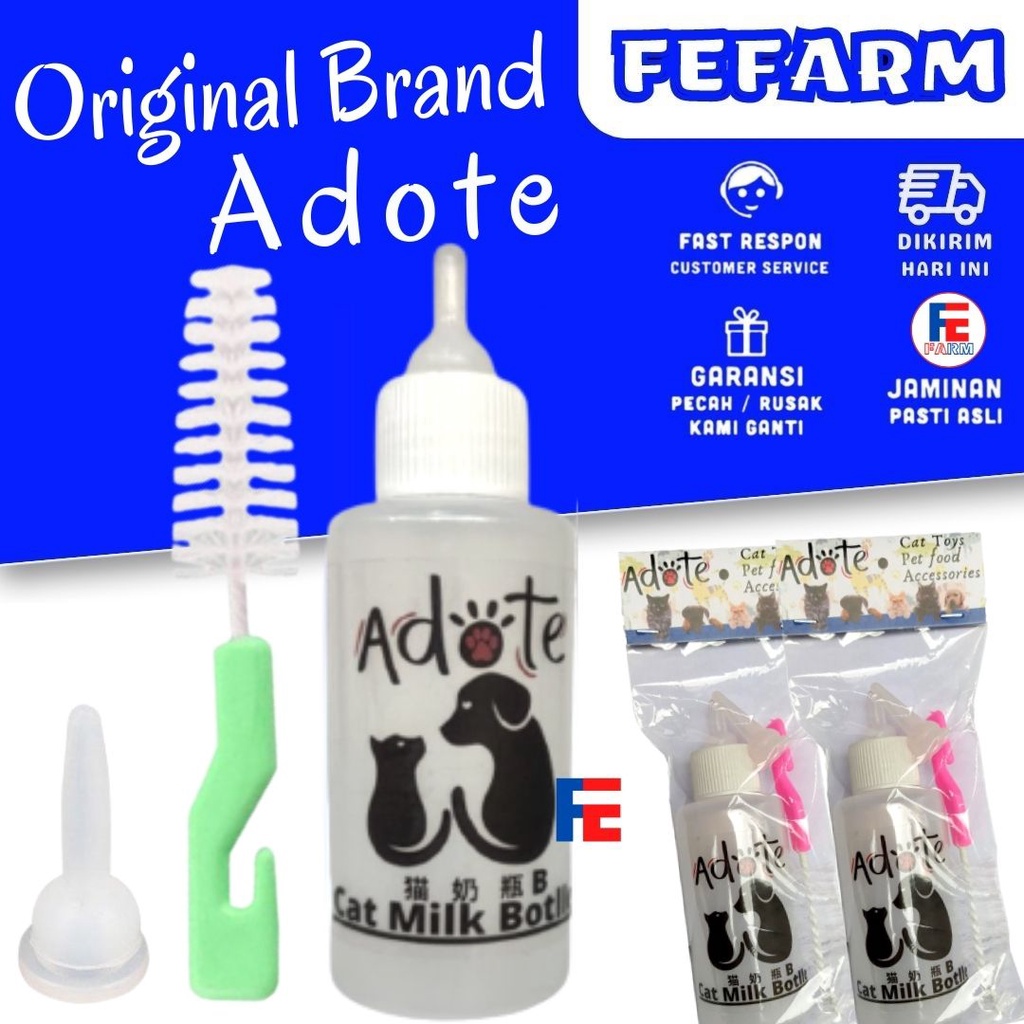 Jual Botol Dot Kucing Cats Paket Komplit Original Adote Botol + Dot ...