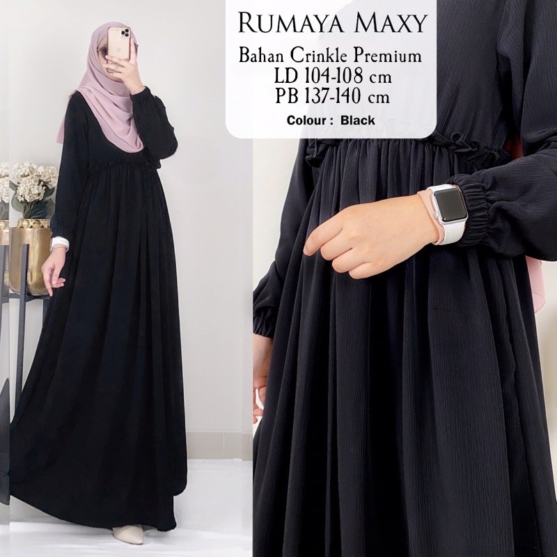 Jual Gamis lebaran 2026 model gamis terbaru Rumaya Maxy gamis remaja ...