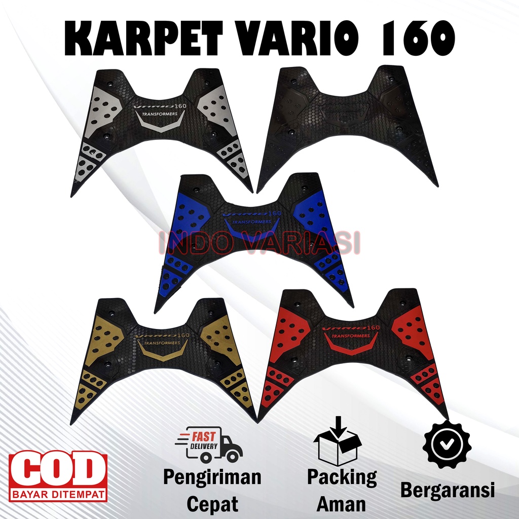 Jual Karpet Motor Vario 160 Keset Pijakan Alas Kaki Honda Bordes Bahan Karet | Shopee Indonesia