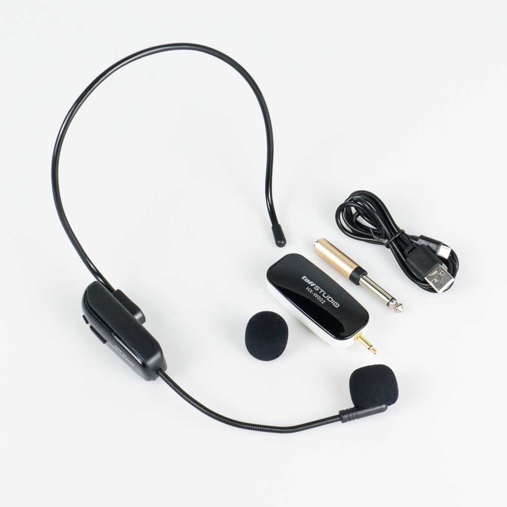 Jual Headset microphone Wireless UHF Call Center Mic with Transmitter ...