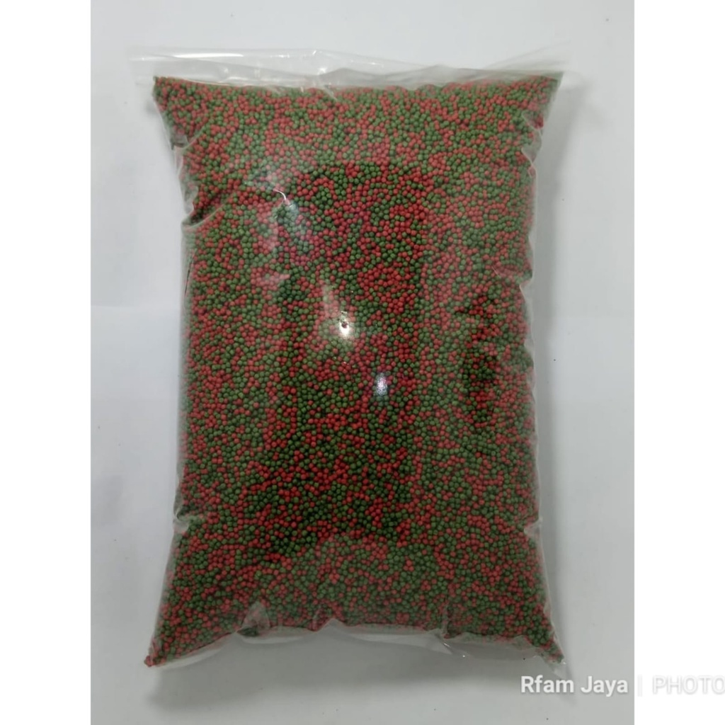Jual PAKAN KOI 1 kg Size 1mm CAMPUR HIJAU MERAH PK KOI SAKURA TAISHO ...