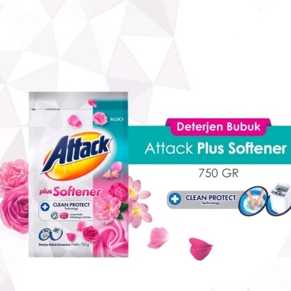 Jual Attack bubuk deterjen 750 gr (1pcs) sabun Hygiene Violet perfume +softener (no.120 ...