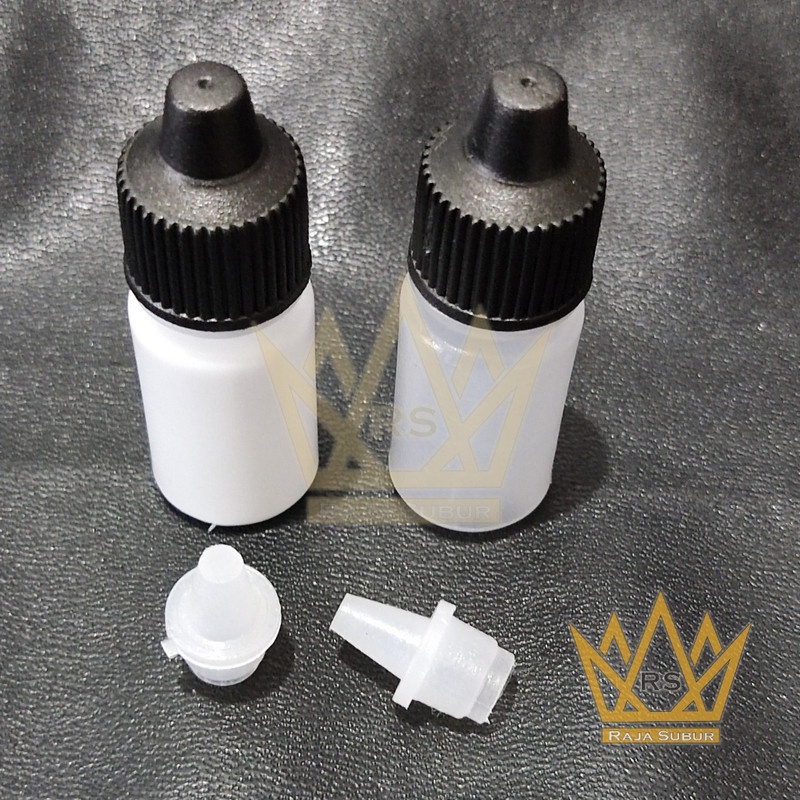 Jual CC POLOS botol tetes 5ml plastik putih natural 5 ml TUTUP MERAH ...