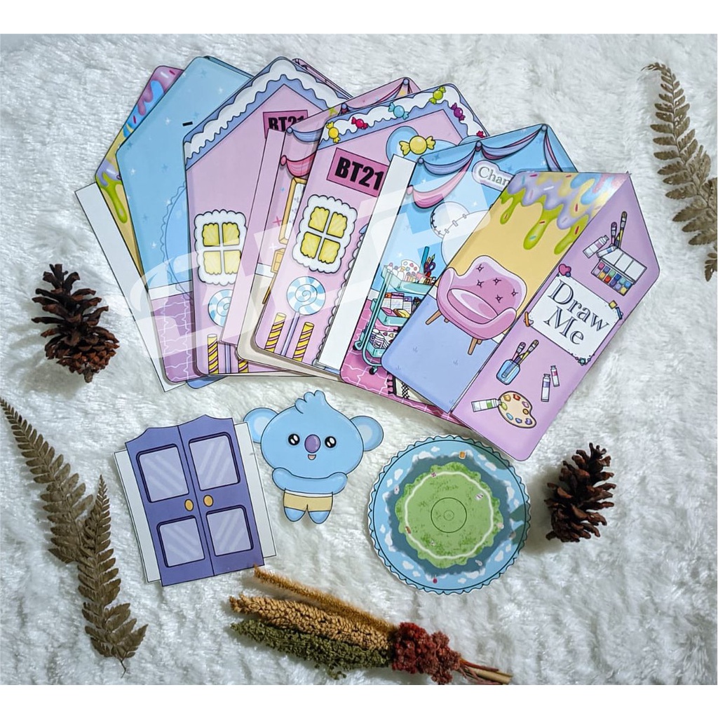 Jual mainan edukasi anak / paper dolls house BT 21 Beraneka / mainan ...