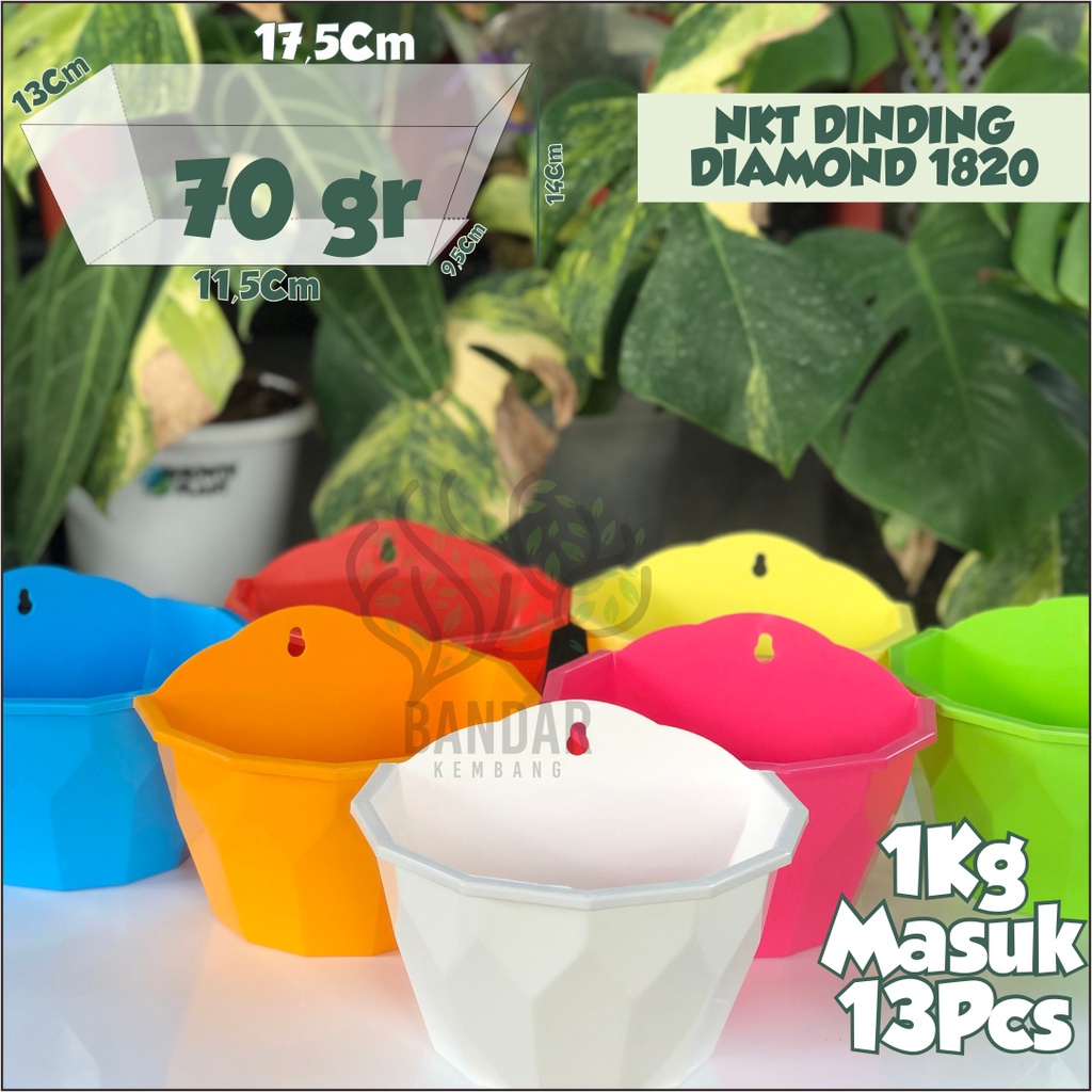 Jual Dinding NKT Diamond Pot Tempel Tanaman Bunga Hias Vertical Garden ...