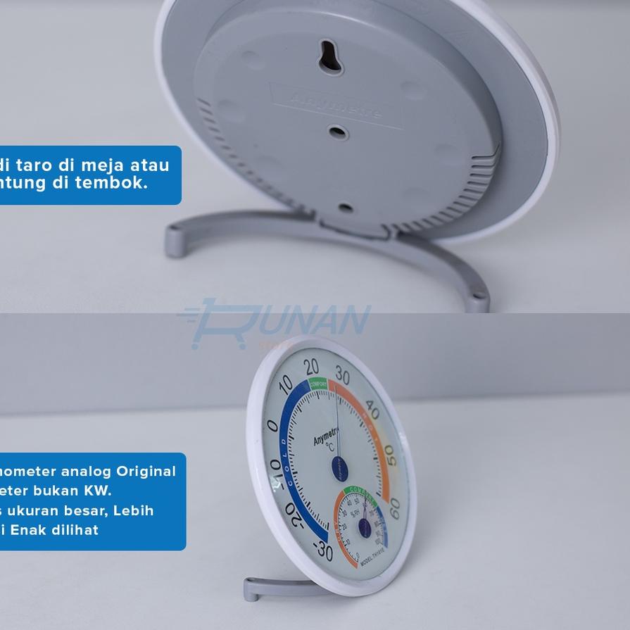 Jual Thermometer Ruangan Ukuran Besar Anymeter - Room Hygrometer Analog ...