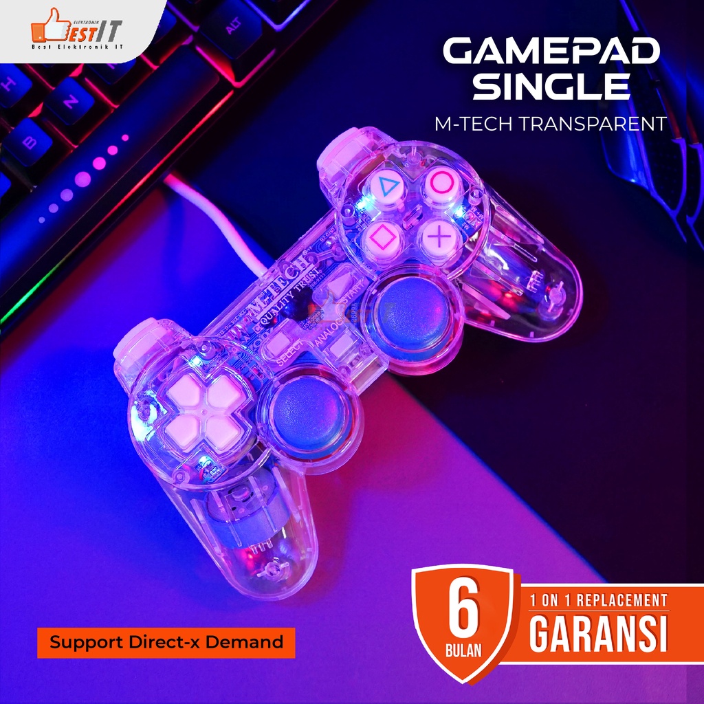 Jual Stick Gamepad PC Joystick Joystik Gamepad Single Transparant M ...