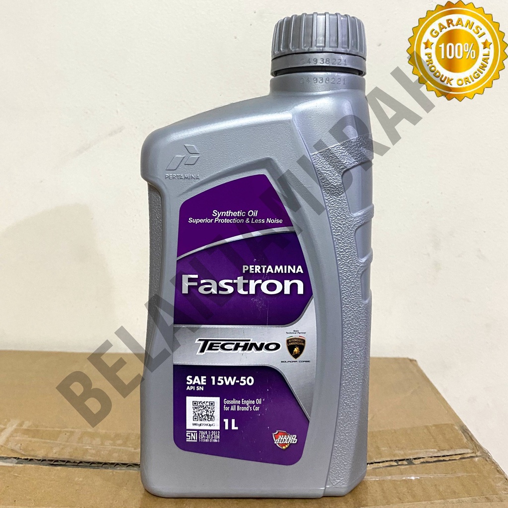 Jual Oli Pertamina Fastron Techno Ungu 15w-50 API SN 1 Liter 100% ASLI | Shopee Indonesia