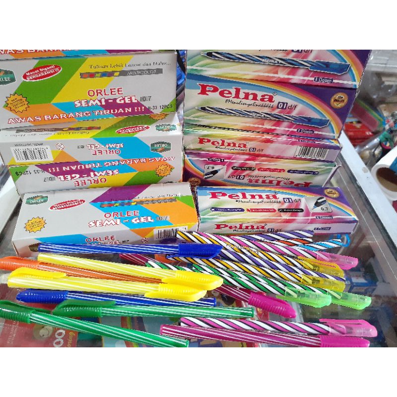 Jual 12pcs / 1 Lusin Pulpen Lilin -pena / Ballpoint / Polpen Murah ...