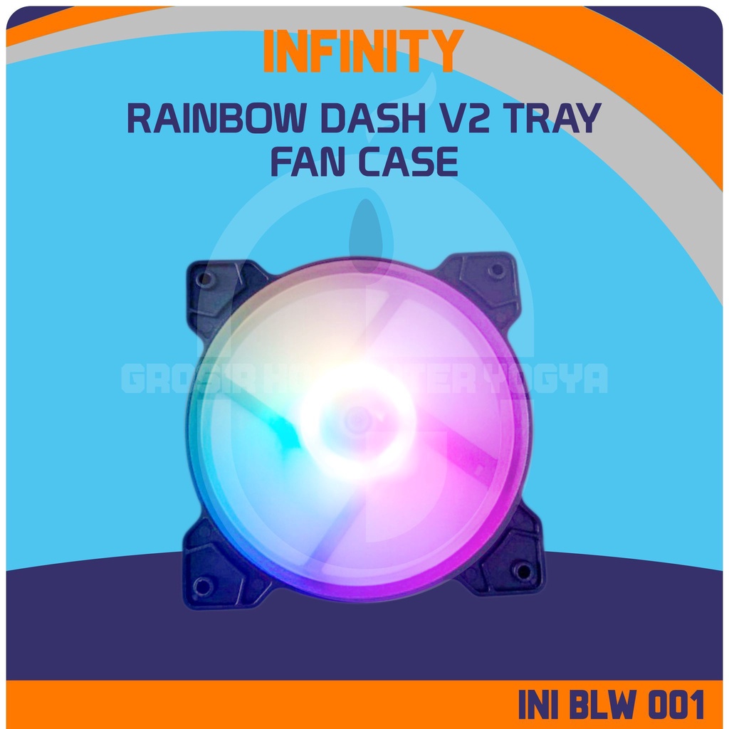 Jual Infinity Rainbow Dash V2 Tray RGB LED 120mm Fan Case Kipas Casing ...