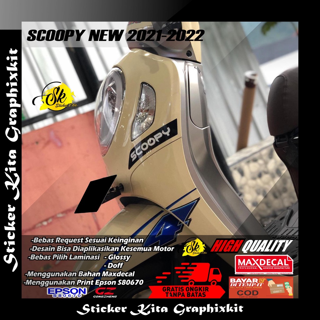 Jual 207 DECAL STICKER FULLBODY MOTOR SCOOPY NEW TAHUN 2021-2022 DESAIN ...