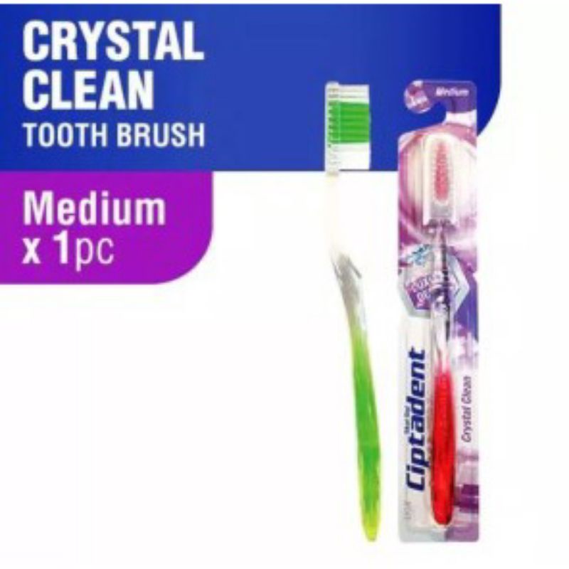 Jual Ciptadent Sikat Gigi Crystal Clean Medium isi 1/3pcs | Shopee Indonesia