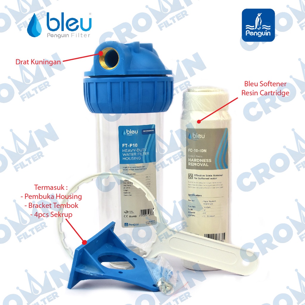 Jual Bleu Professional Series - Filter air 10" + Resin Softener ...