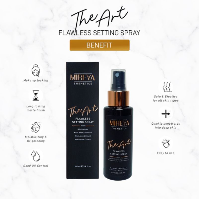 Jual ORIGINAL MIREYA THE ART FLAWLESS SETTING SPRAY MAKEUP TAHAN LAMA ...