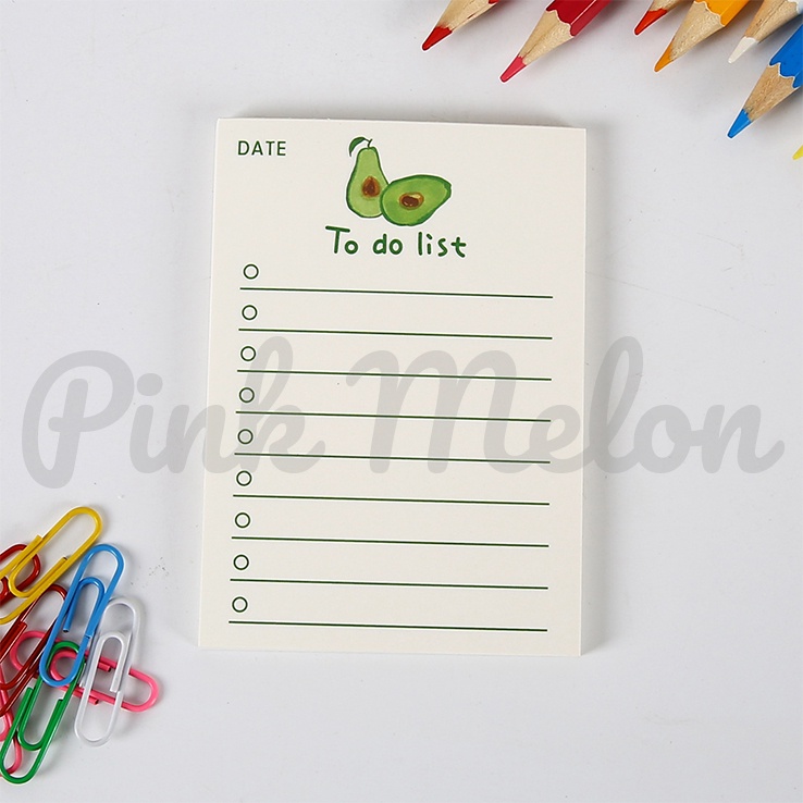 Jual Kertas Memo Notes Planner To Do List Lucu Unik Buah | Shopee Indonesia