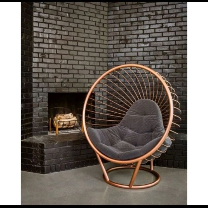 Jual Kursi unik teras tamu sofa santai bench custom gold besi minimalis ...